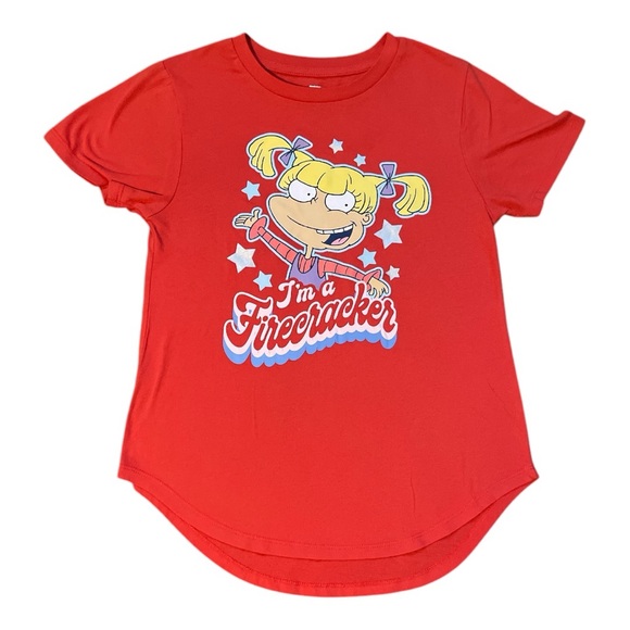 Nickelodeon | Shirts & Tops | Rugrats Angelica Juniors Graphic T Shirt ...